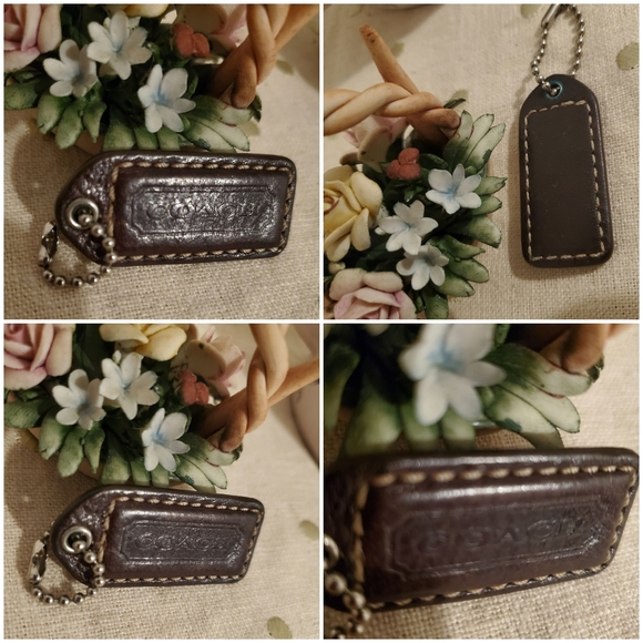 Coach | Accessories | Vintage Coach Authbag Leather Hang Tag Key Fob ...